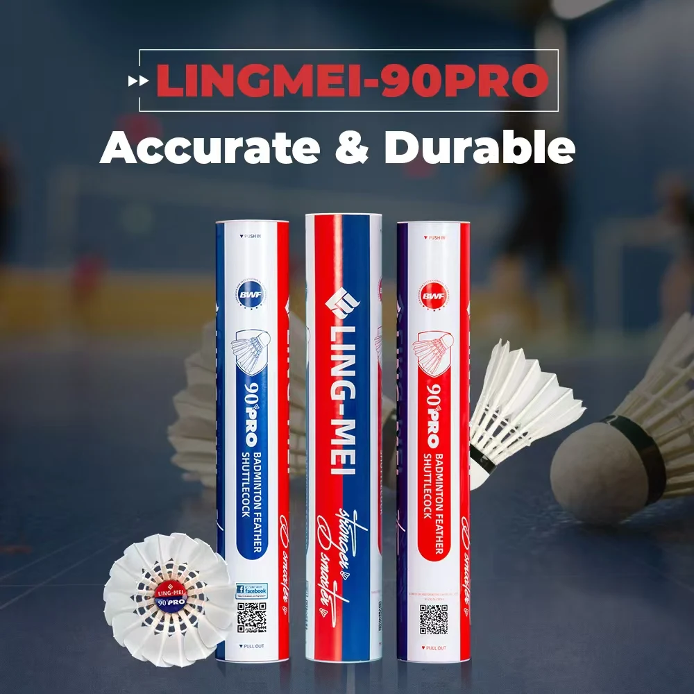 Alibaba.com: LINGMEI-90PRO goose feather shuttlecock, durable quality ...