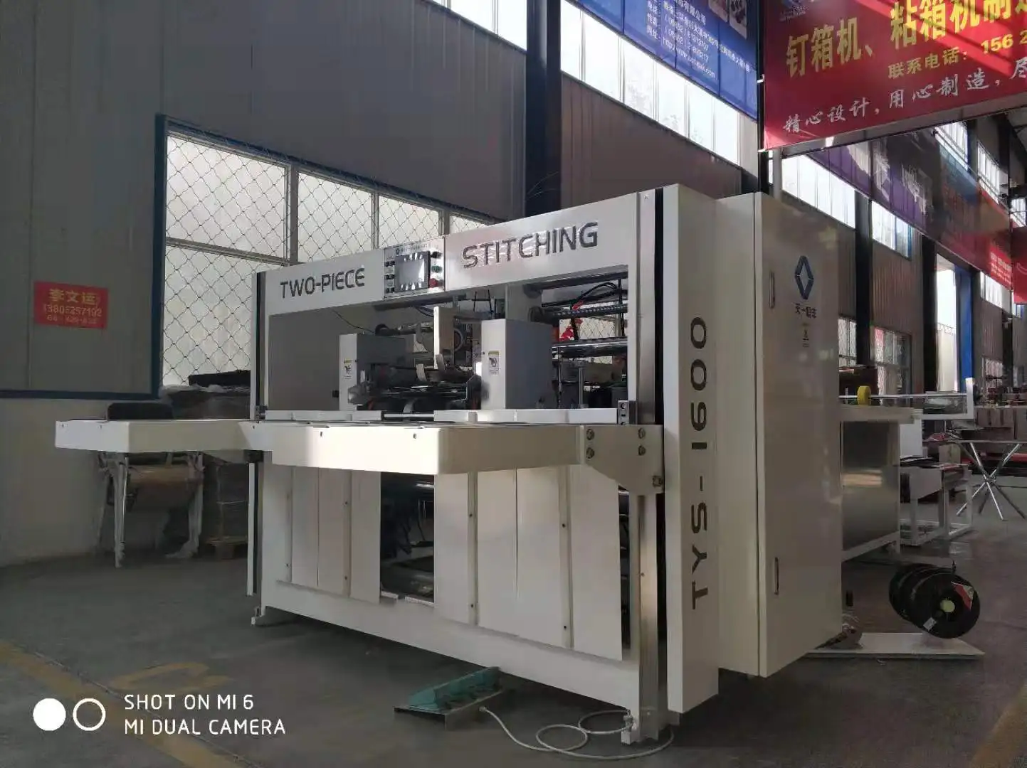 Corrugated Box Cardboard Stitcher Semi Automatic Double Carton ...