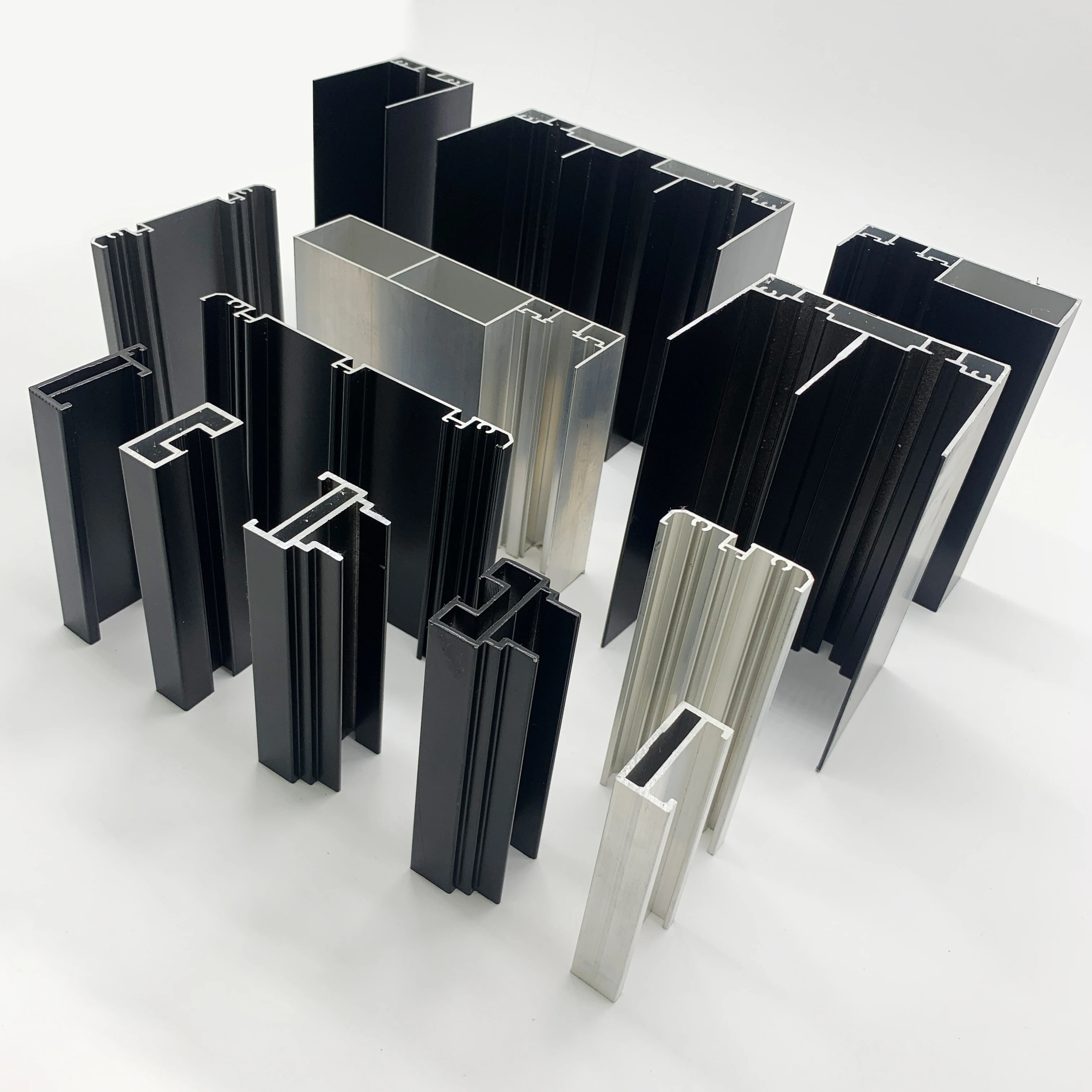 Aluminum Extruded Glass Partition Sliding Profile Slim Glass Door ...