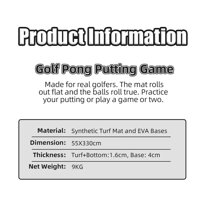 Fungreen Premium Golf Pong Game Set - Perfect for Parties
