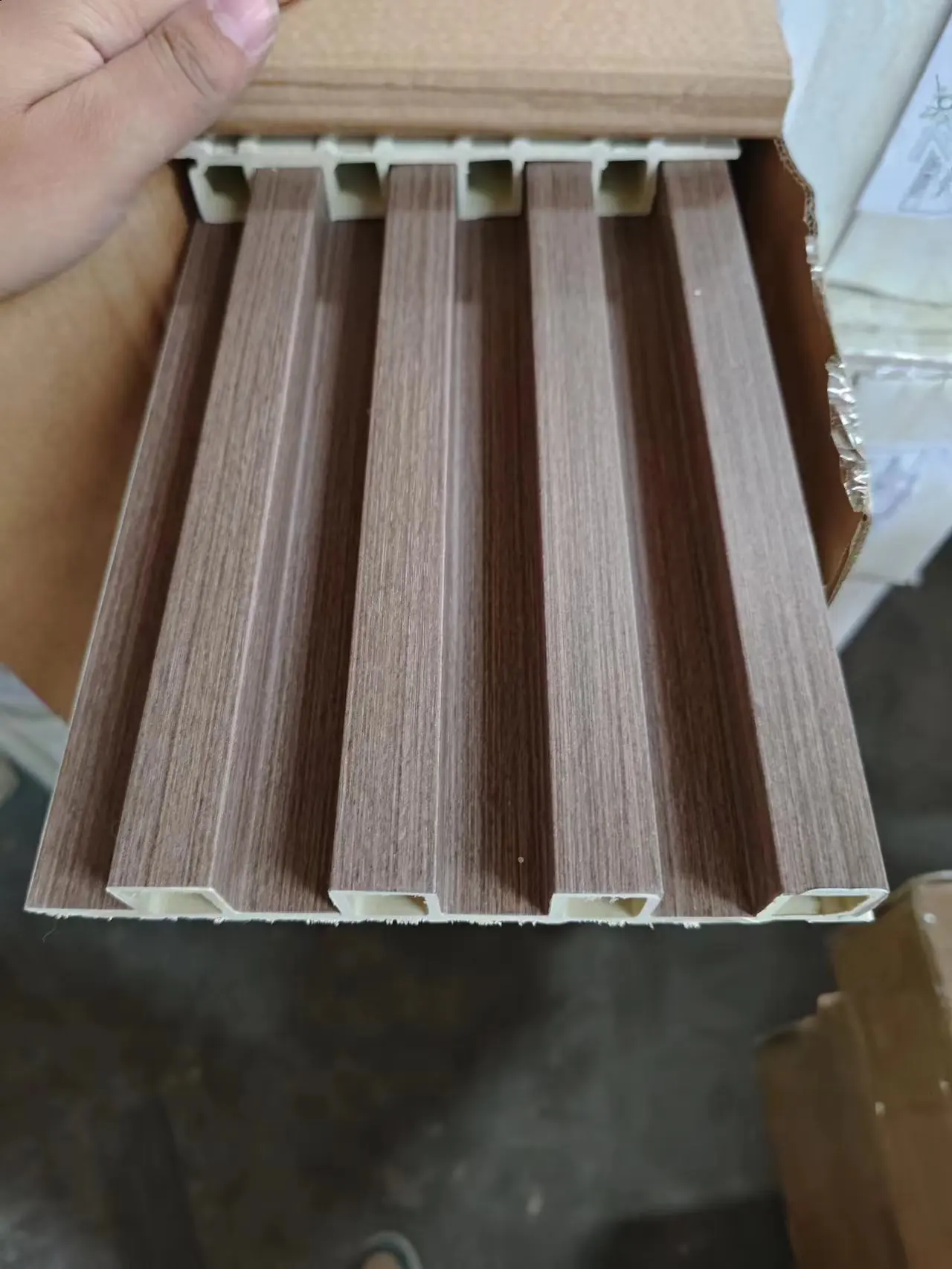 WPC Cladding WPC Wall Panel Grating 3D Wooden Composite Panel De Pared ...