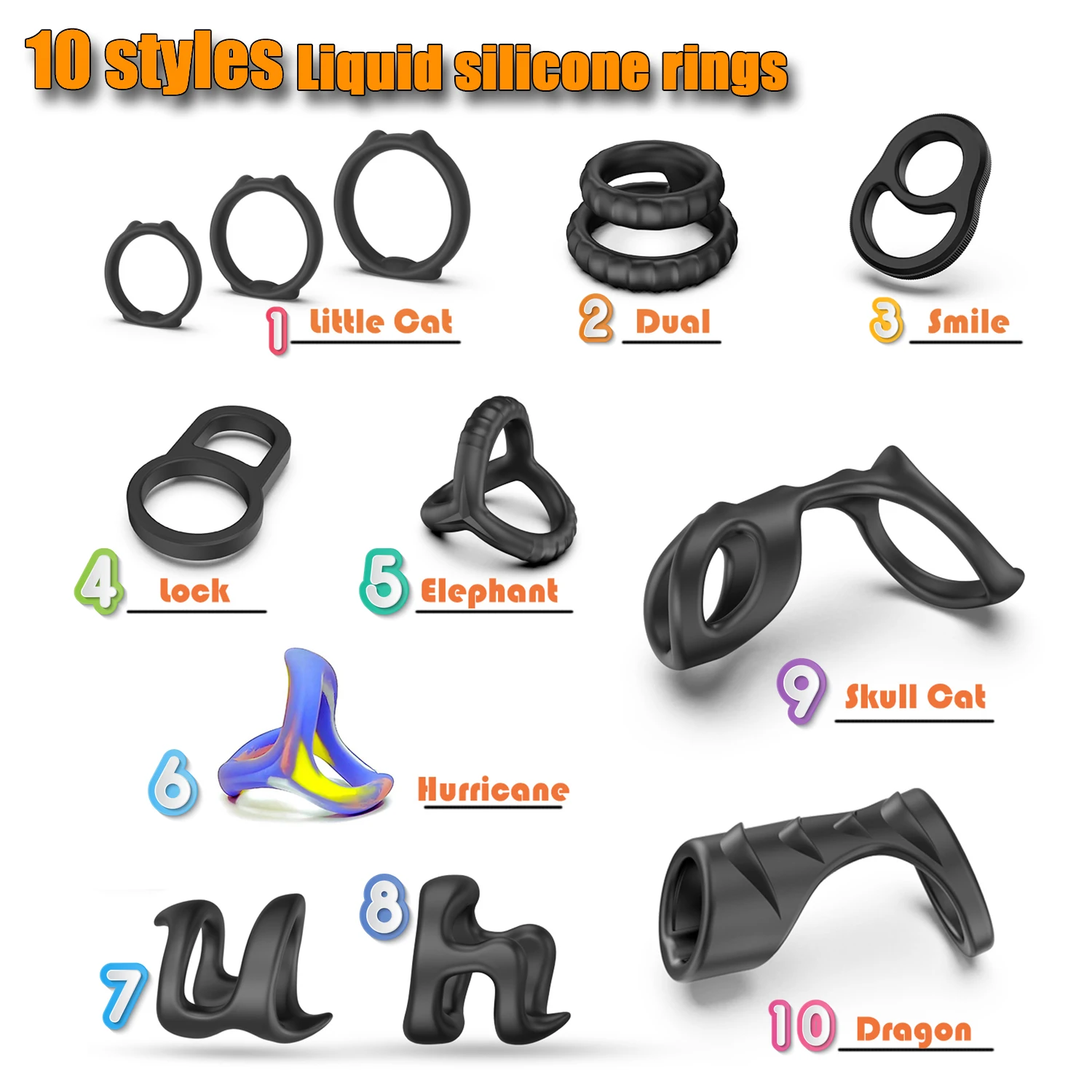 Silicone Cock Ring for Men - Penis Enlargement & Delay