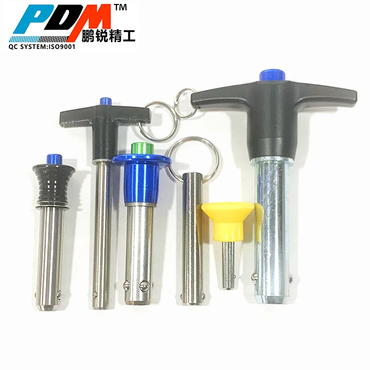 Red T Handle Spring Loaded Pull Pin Pop Pins - Buy Spring Loaded Pull ...