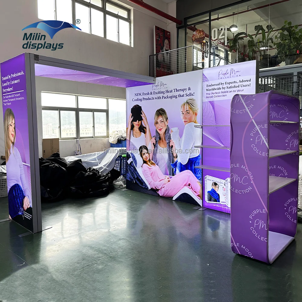 OEM Easy Install Display Background Shelf Backdrop Shelf Display Stand ...