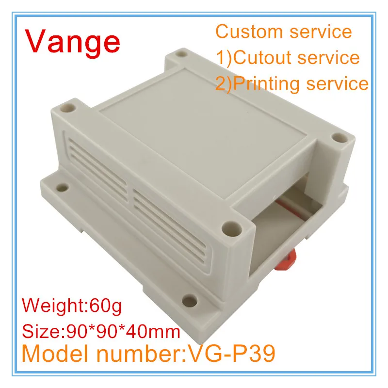 Vange Din Rail Project Box 90*90*40mm ABS Plastic Instrument Enclosure ...