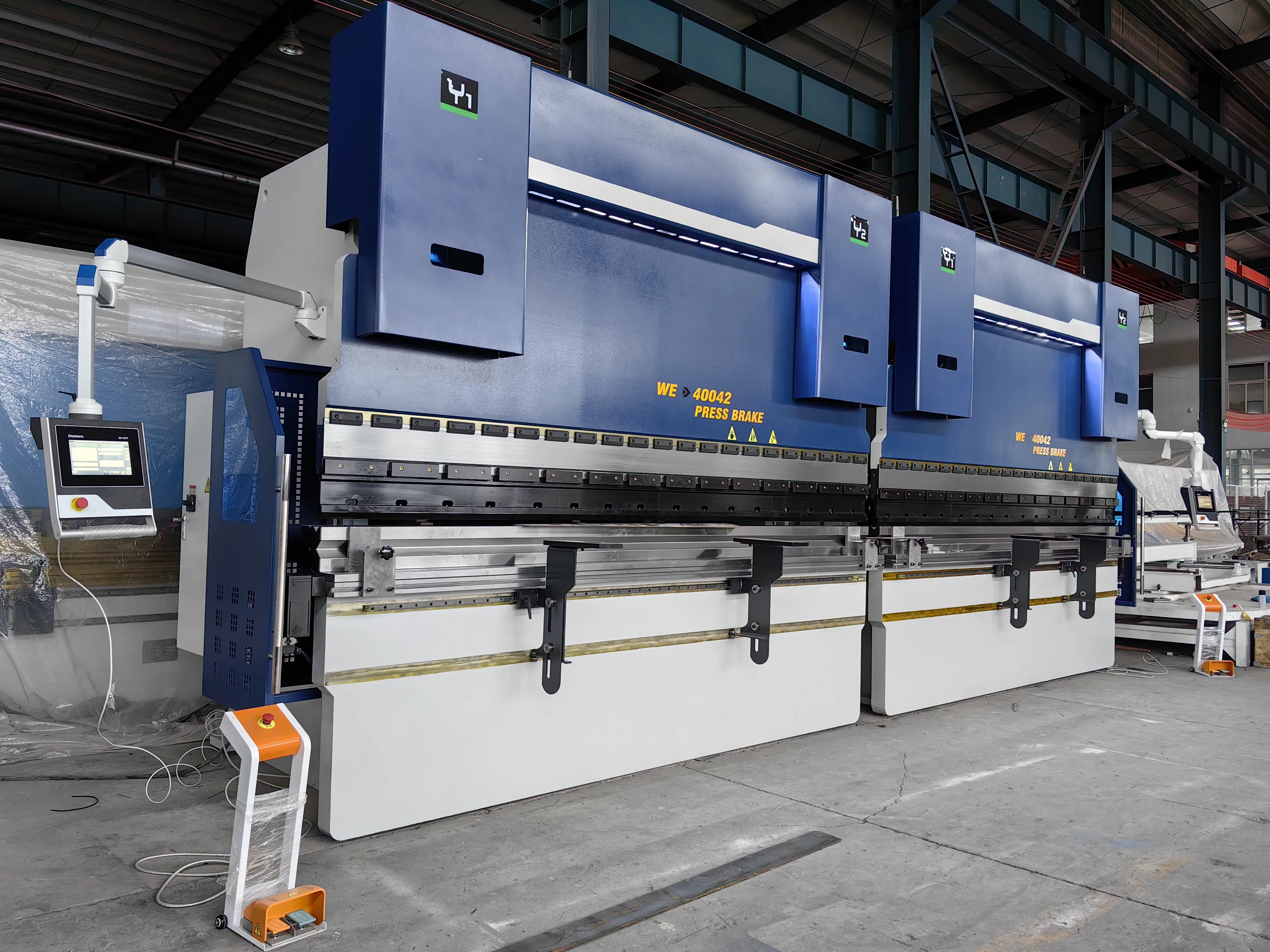 Large Double Machine Tandem Hydraulic 400 Ton Press Brake Bending ...