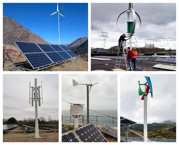 Off Grid 5kw Wind Turbine Power Solar Hybrid Turbine 5kw Wind Power Generation Home Solar ...