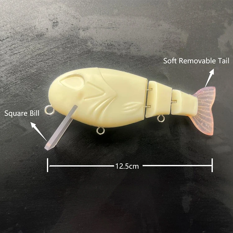 New Arrival 3 Segmented Metal Jointed Fishing Lure - 12.5cm