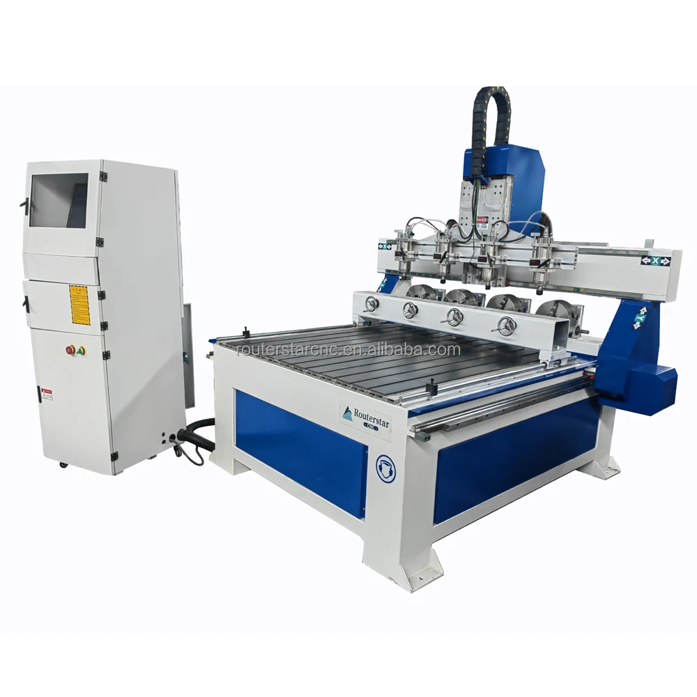 Hot Sale Heads 1313 Router Wood Router Engraving Cnc 4 Axis Cylinder ...