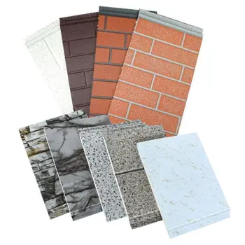 Polyurethane Foam Cladding Exterior Wall Decoration Wooden Grain Design ...