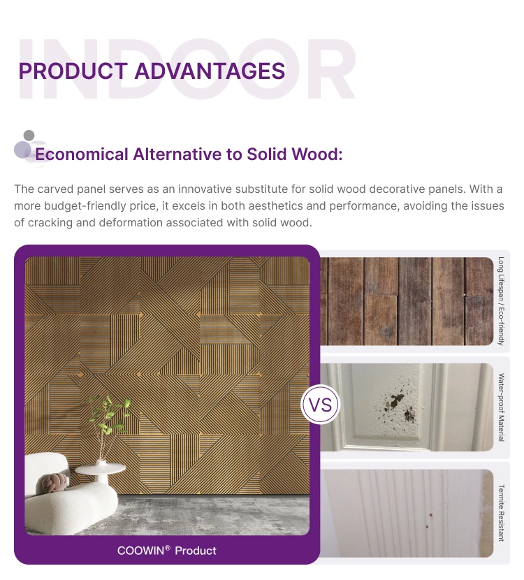 Solid Wood Oak Decorative Wall Covering Panels Sheet 3d Decorative Wpc ...