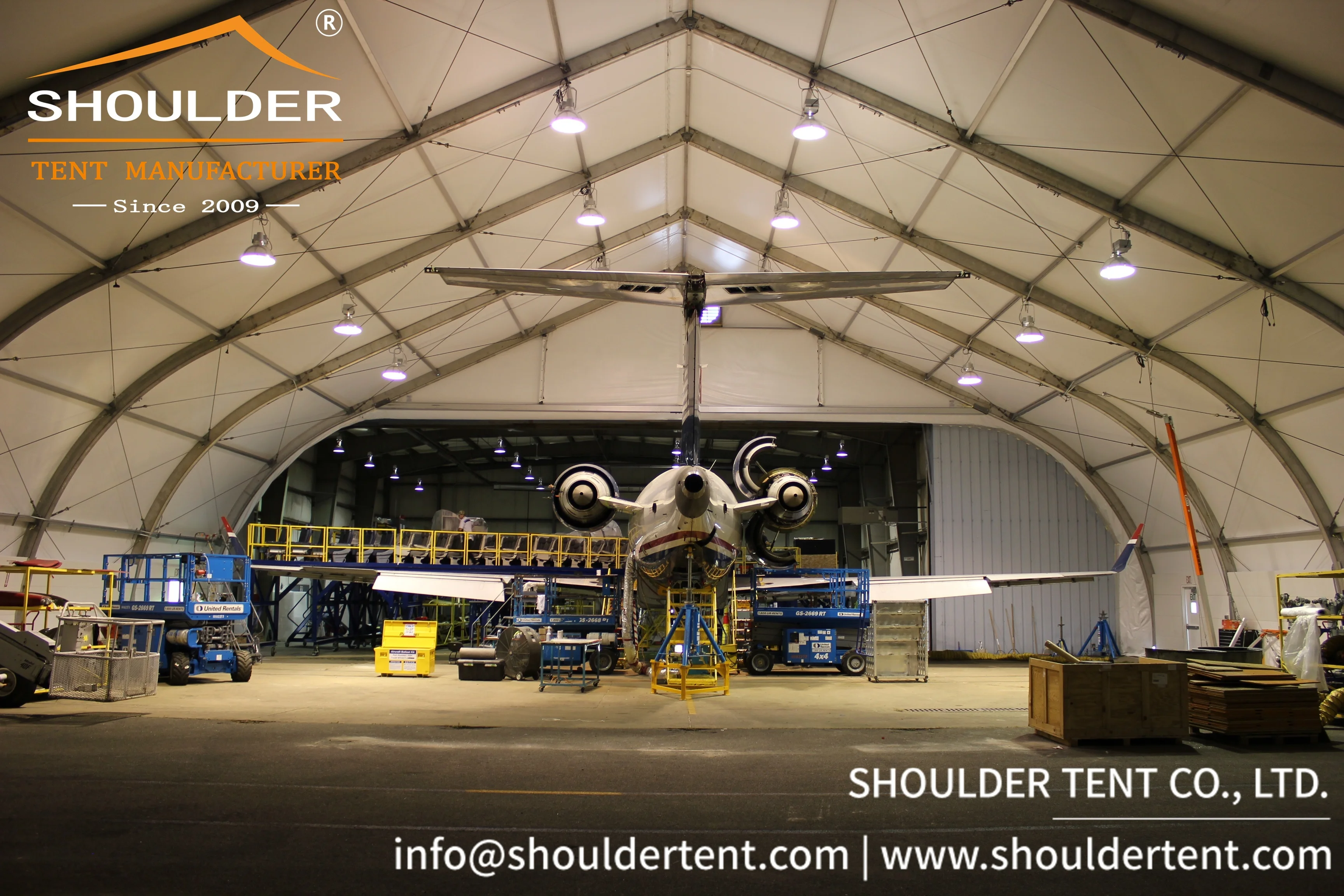 Heavy Duty Aluminum Alloy Aircraft Hangar Tent for Car Plane Exhibition