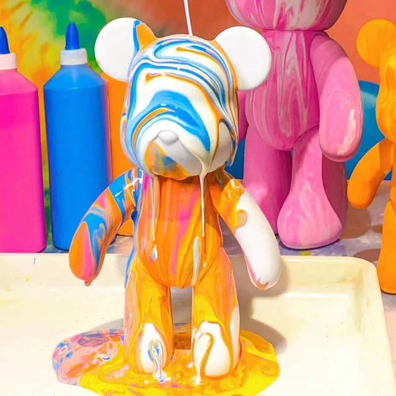 Diy Fluid Bear Wholesale Paint Internet Celebrity Handmade Fluid ...