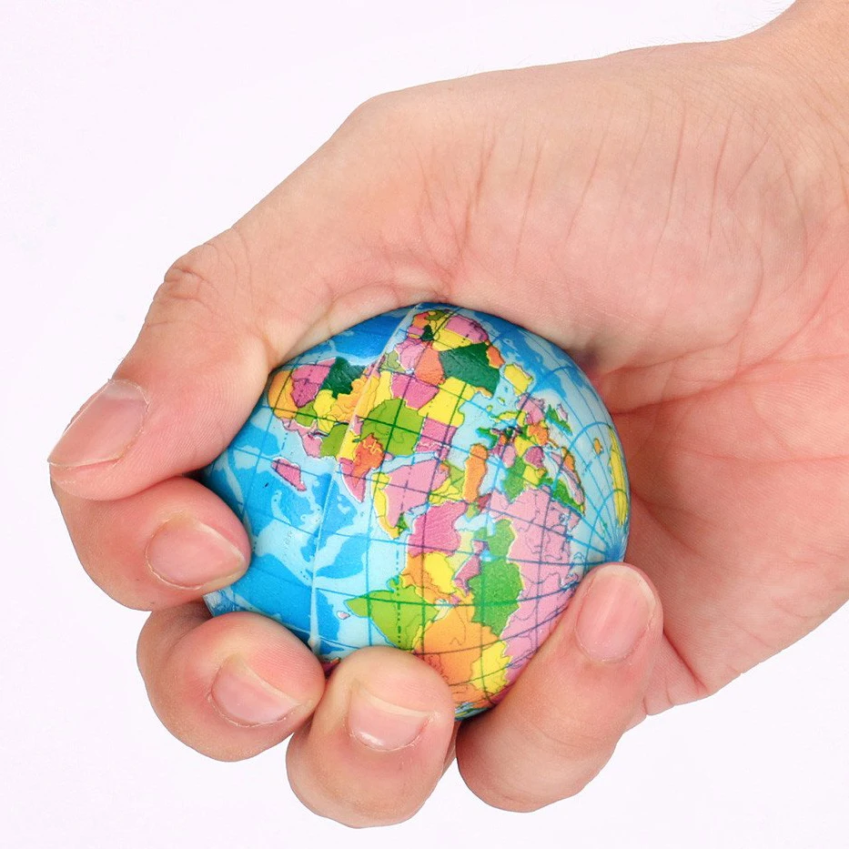 Stress Relief World Map Foam Ball Atlas Globe Palm Ball Planet Earth ...