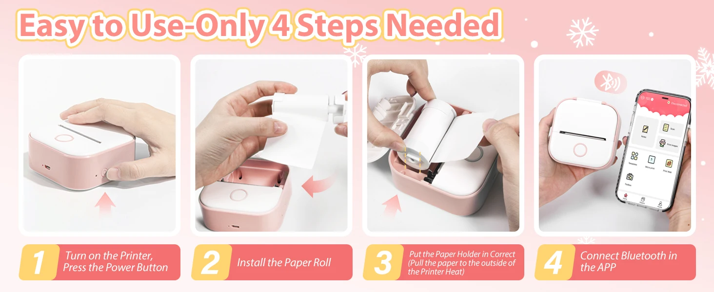 Mini Printer Phomemo T02 Sticky Label Note Photo Thermal Printer Kids ...