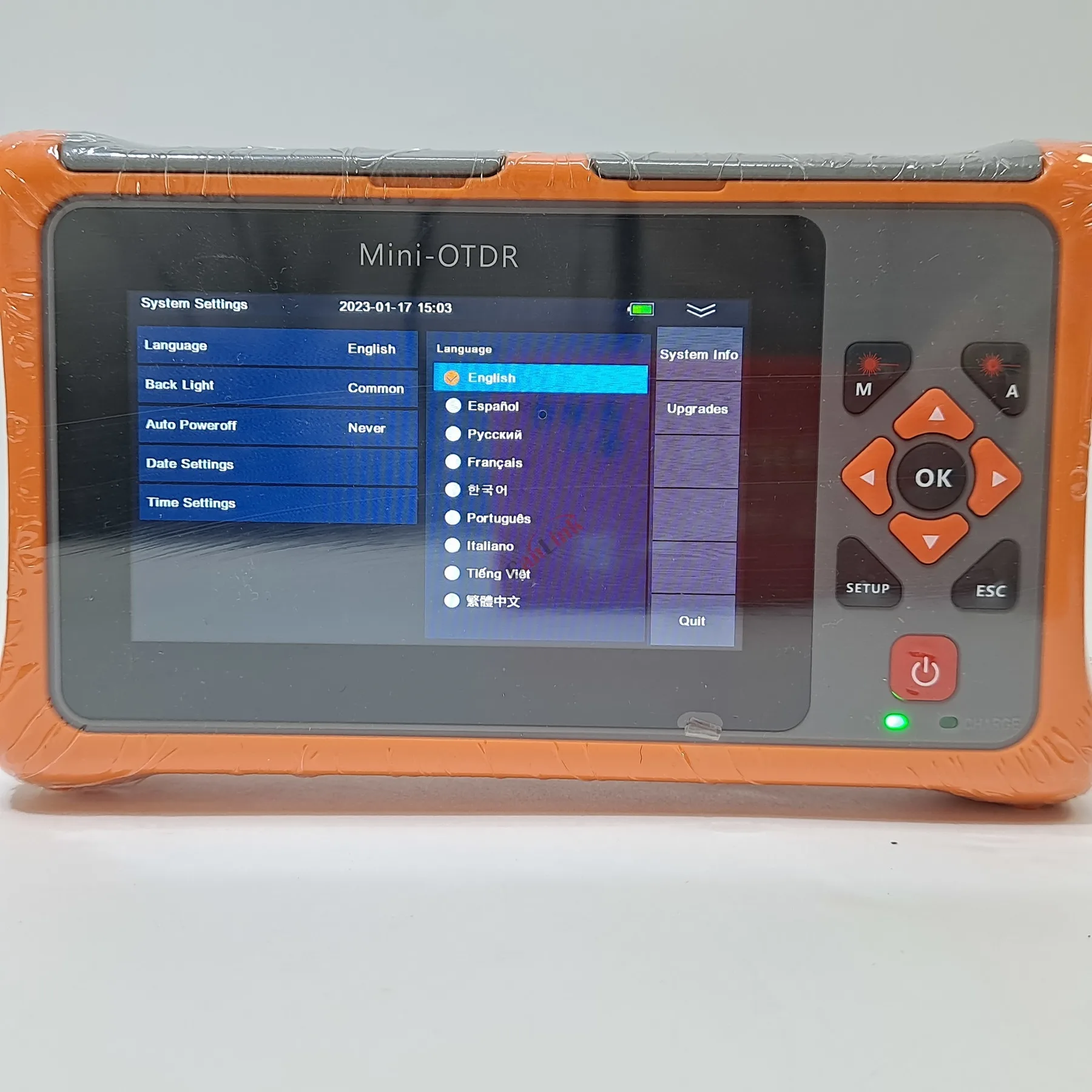 Mini Otdr 1550nm 24db Fiber Optic Reflectometer Touch Screen Vfl Ols ...
