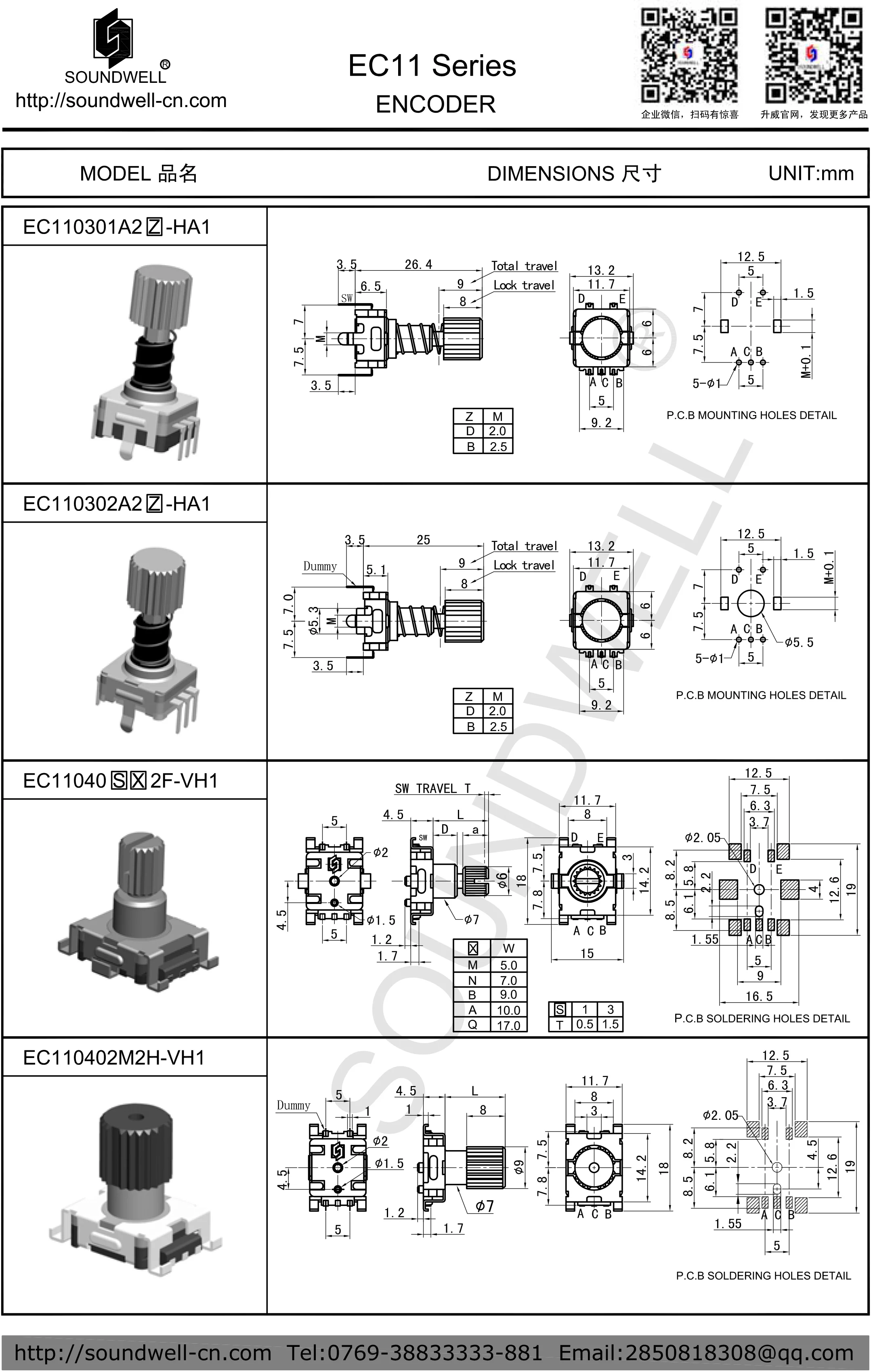 EC11 Dual Concentric Rotary Encoder - Durable & Versatile