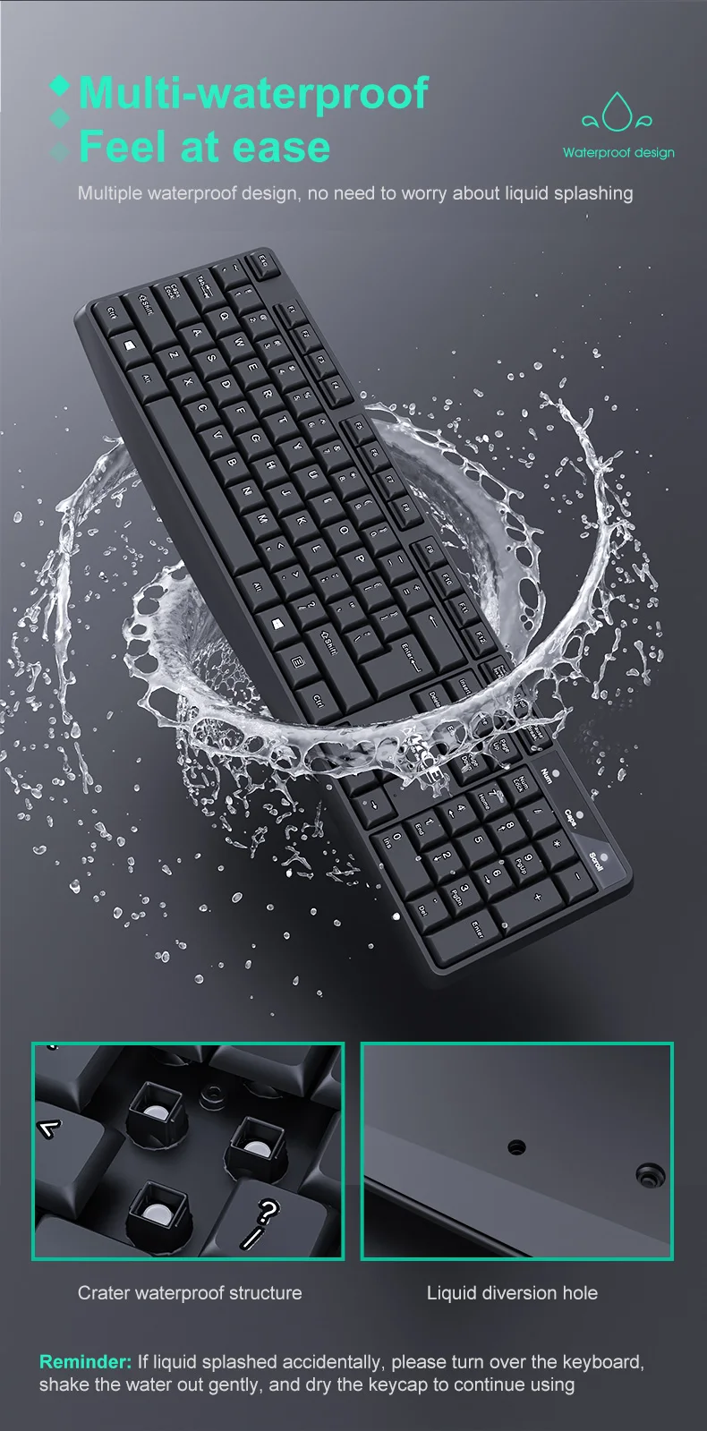 IMICE AN-100 Wireless Keyboard and Mouse Kit for PC Gaming