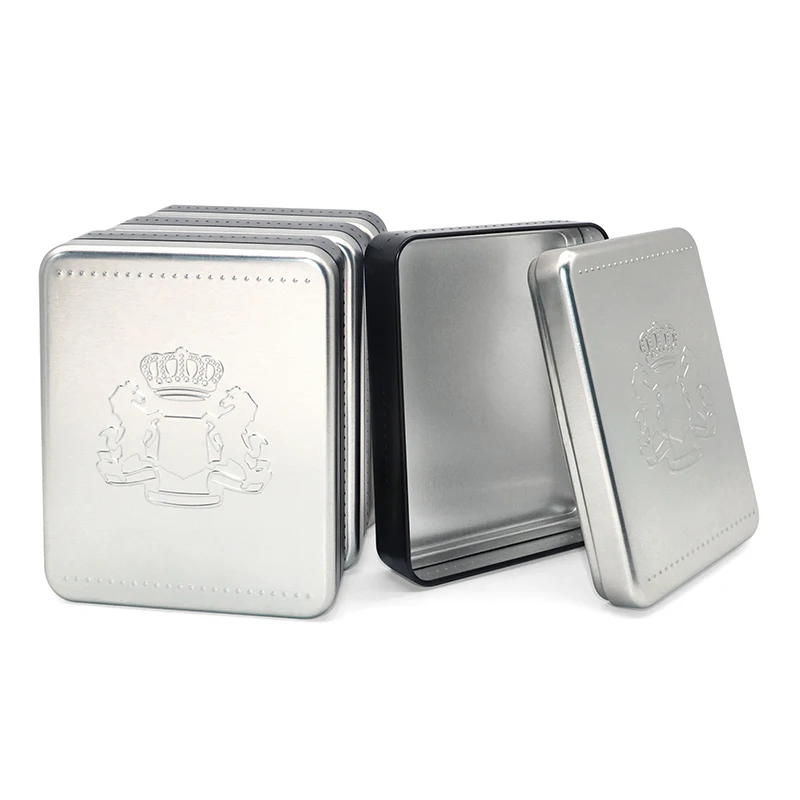 Custom Logo Square Metal Boxes - Perfect for Stickers & Crafts
