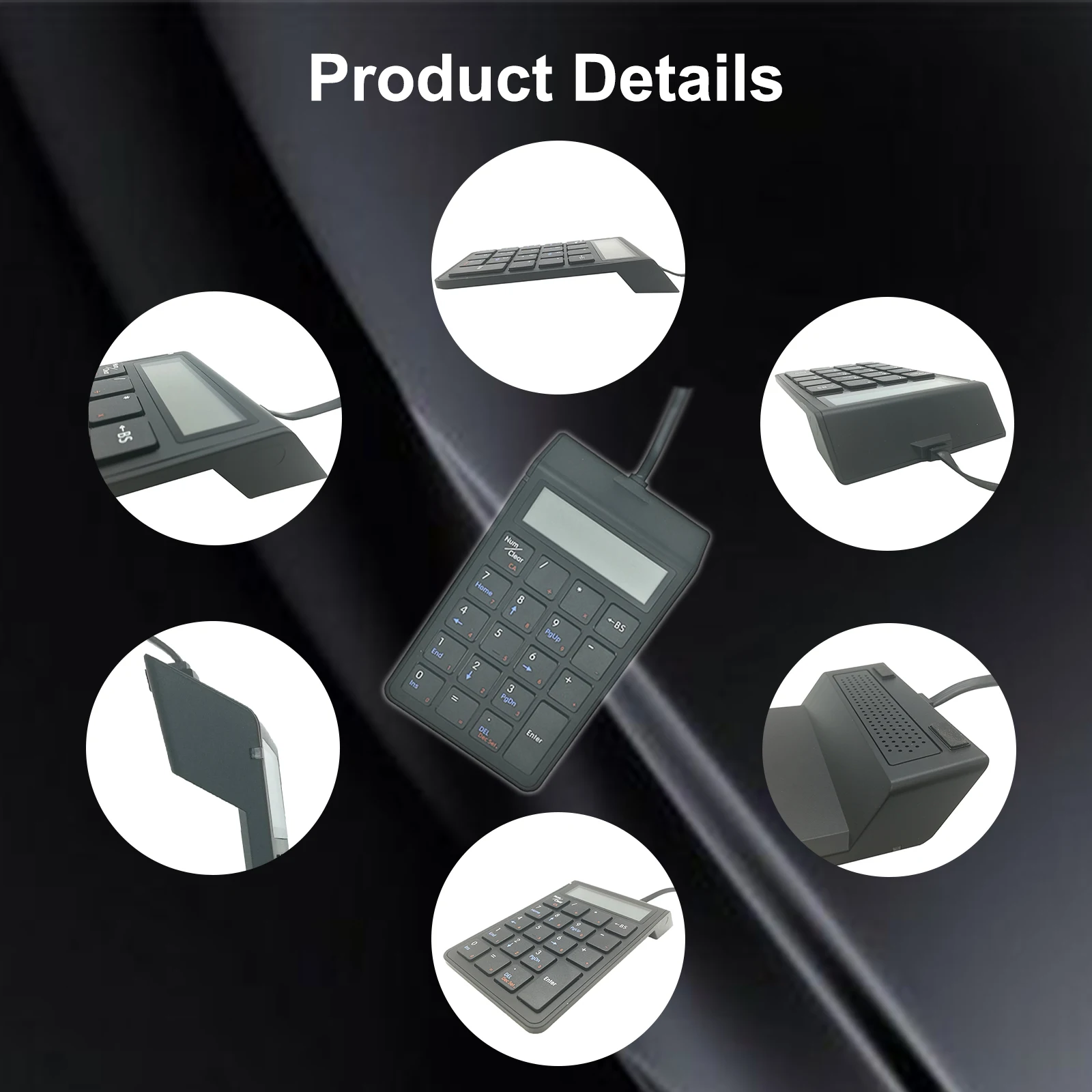 Custom 19keys Pos Scientific Calculator Super Slim Numeric Keypad Wired Number Pad For Computer ...