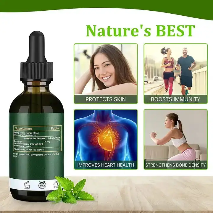 Oem Private Label Liquid Chlorophyll Herbal Extract Chlorophyll Drops ...