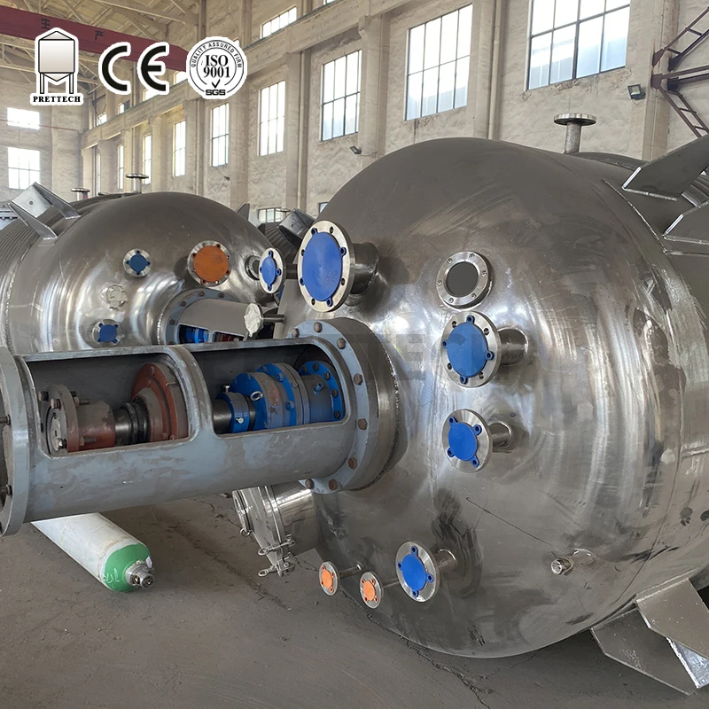 Stainless Steel Jacketed reactor with stirring device for liquid ...