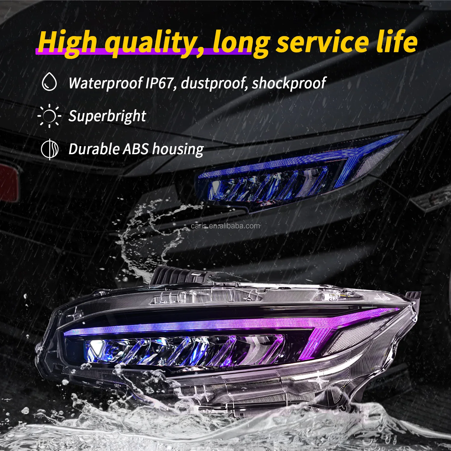 Archaic RGB Headlights for 10th Gen Honda Civic 2016-2020