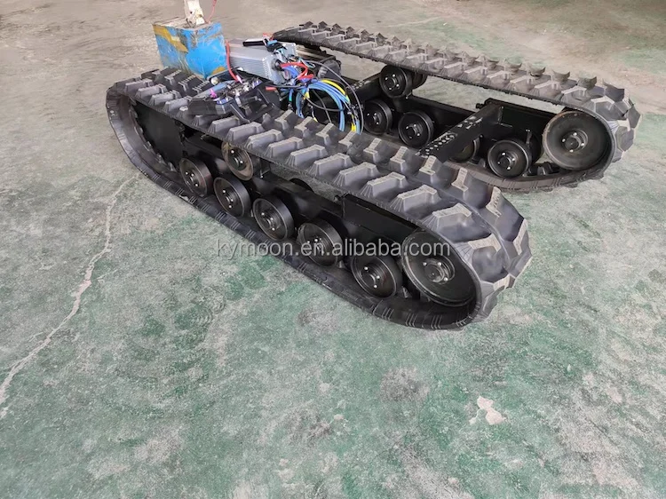 Tracked Vehicle Chassis Light Rubber Track Undercarriage Fire Fighting ...