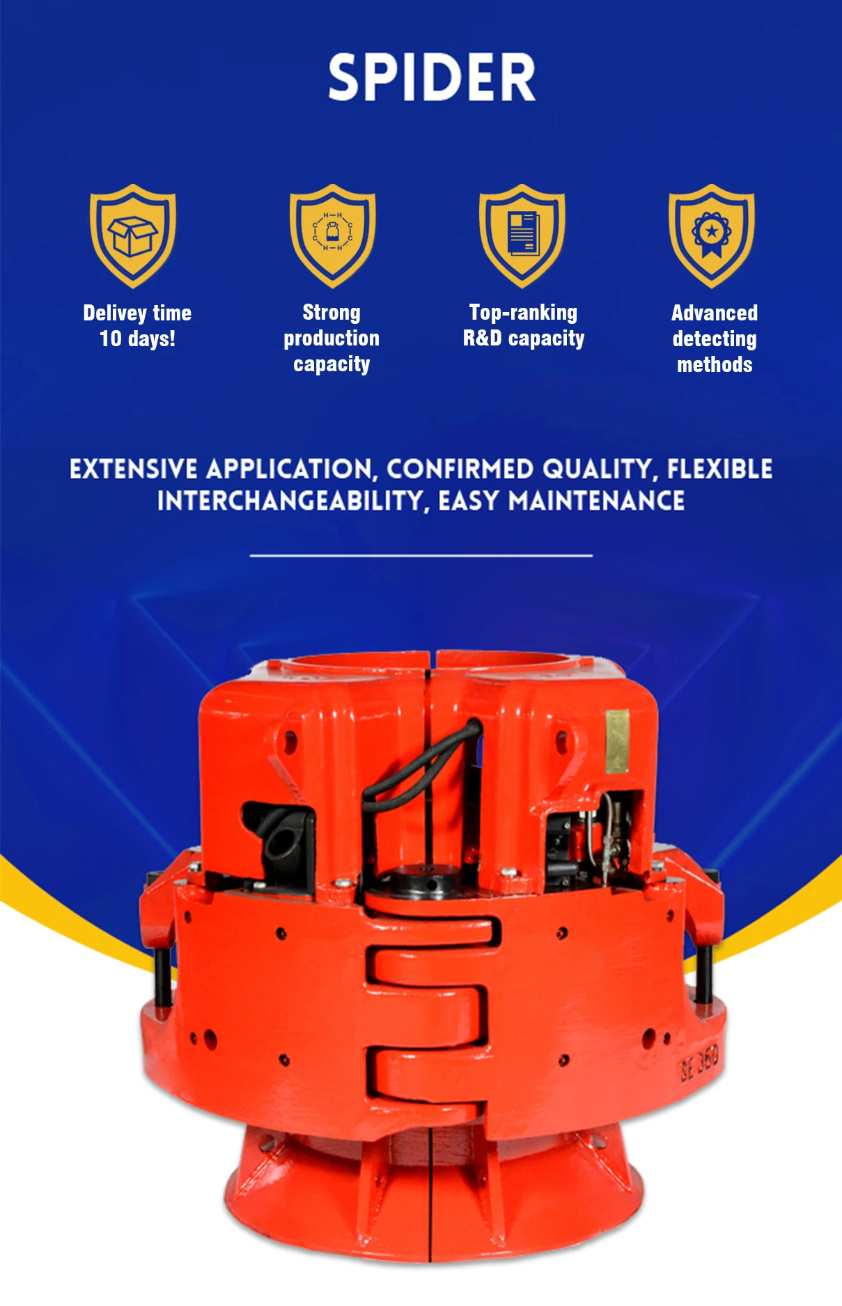 Api 8c Type Se 150 Ton Casing Elevator / Spider For Drill Pipe And Tubing - Buy Api 8c Type Se ...