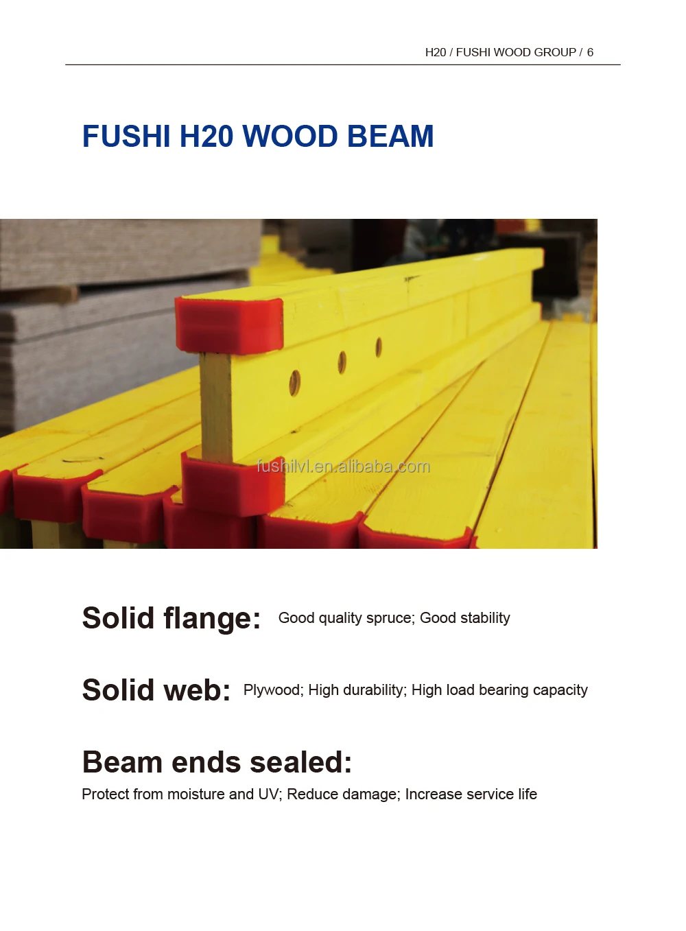 Construction Wood Beam H20 Lvl Beam Web Plywood Pine Flange Length Up ...