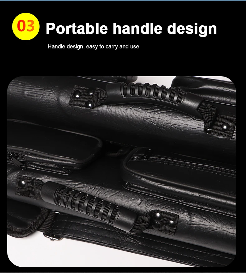 Stylish Pool Cue Case - Durable PU Leather Protection