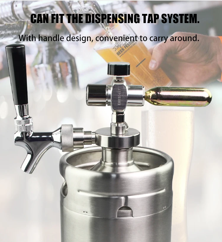 Free Sample Vacuum 2L 64oz Refillable Stainless Steel Keg