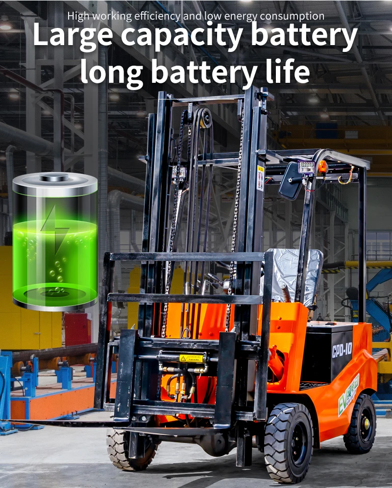 Popular Electric Forklift Truck 1 Ton 1.5 Ton 3 Ton Battery Forklift ...