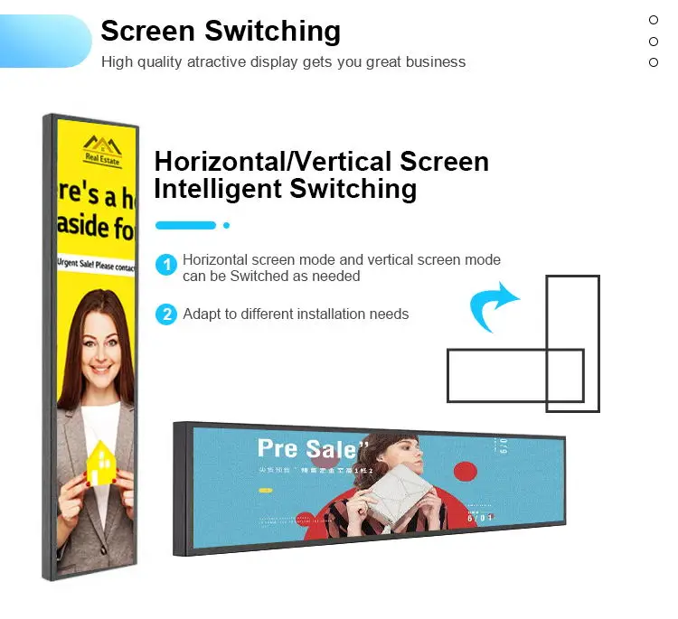 28 Inch Ultra-Wide TFT LCD Monitor for Advertising Display