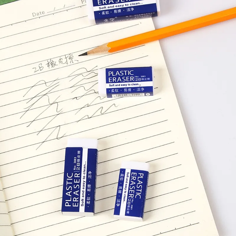 Drawing Eraser School Plastic Pvc Stationery 2b Eraser Rubber For ...