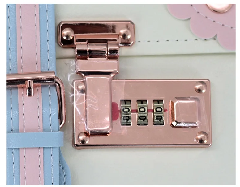 Hand Made Retro Looks Wheeled Briefcase Embossed Flower Design Pu ...