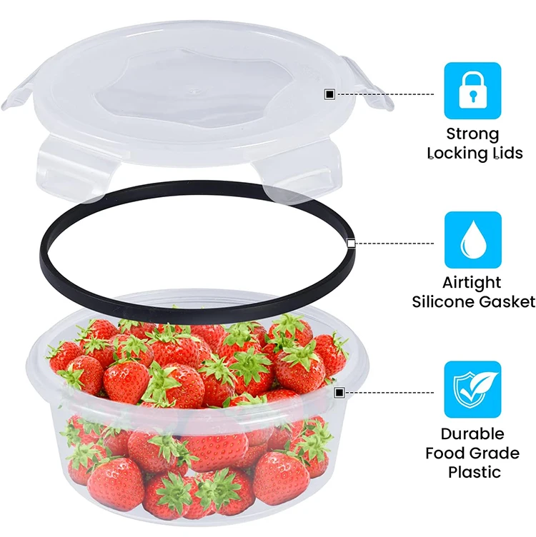 Custom Packaging Food Storage Containers Set With Lids Glass Containers ...