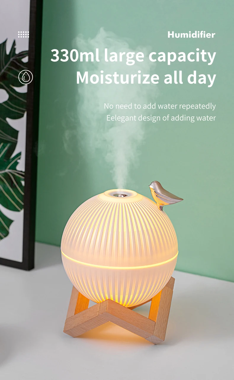 Moon Lamp Humidifier 330ml - Rechargeable & Ultrasonic