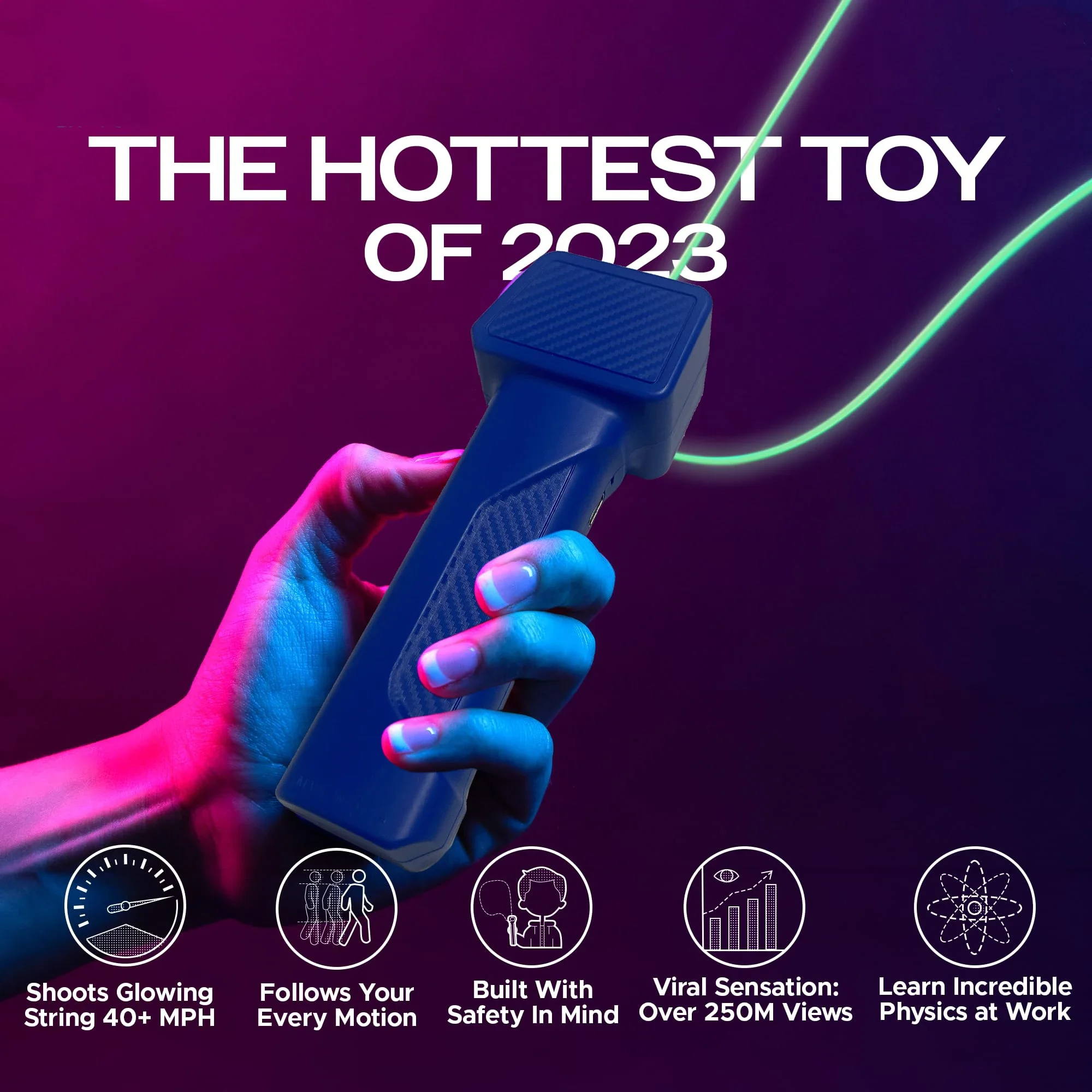 Launcher Loop Fidget Toy,Rope Lasso Launcher,Zip String Rope With Built ...