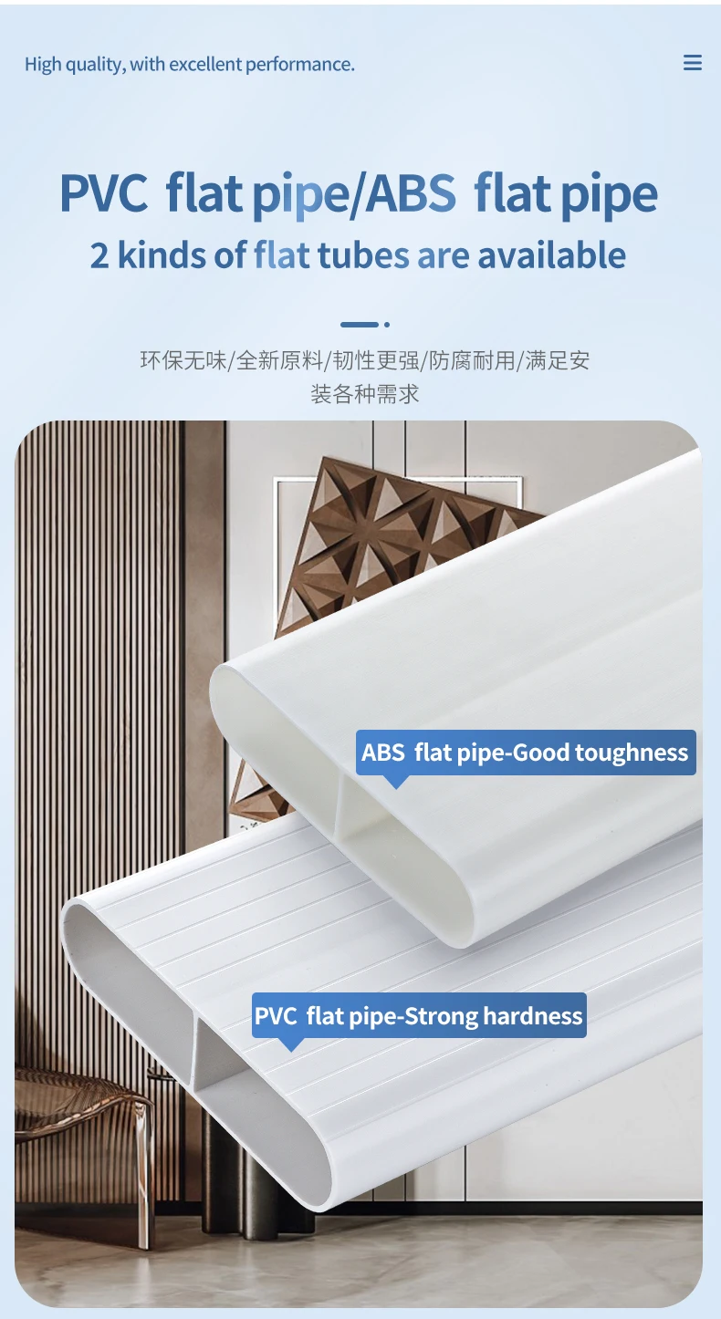 PVC Plastic Flat Air Vent Duct for HVAC Systems Ventilation System ...