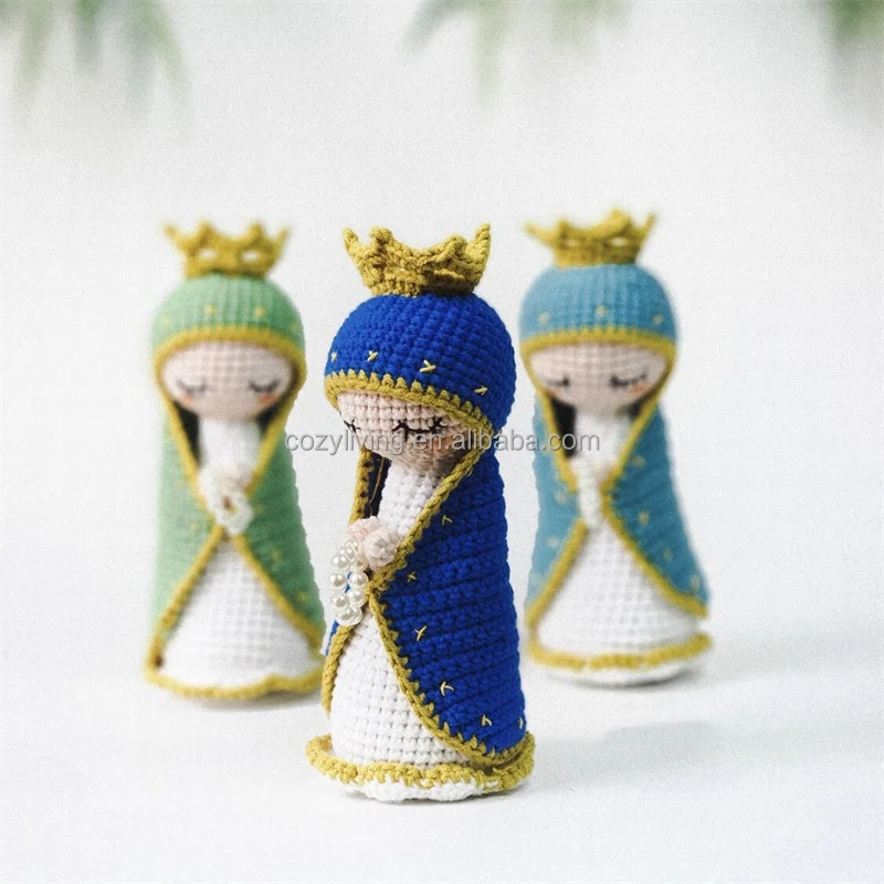 Crochet Nativity Collection Amigurumi Blessed Mary Crochet Virgin Mary ...