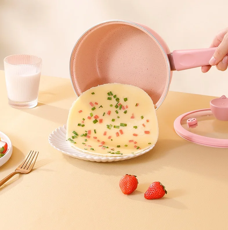 Baby Complementary Food Pot Pink Kitchen Pots And Pans Non Stick ...