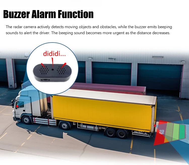 Truck Distance Radar Visual Buzzer Alert Anti Collision Reversing ...