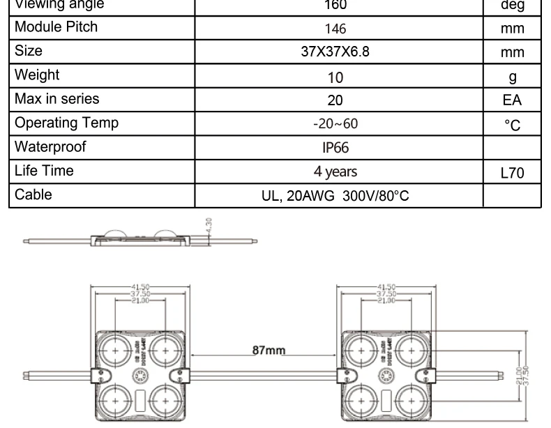 Led Injection Module 2835 Modul Injection 12v Led Module 1.44w 4leds ...
