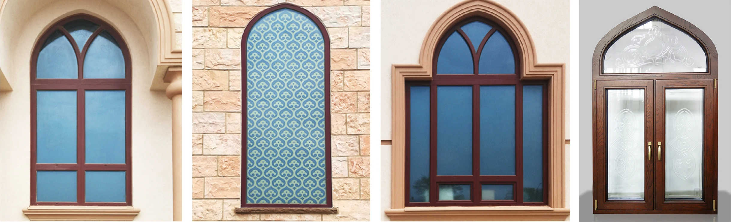 Modern House Designs Wooden Aluminium Casement Arch Window Custom ...