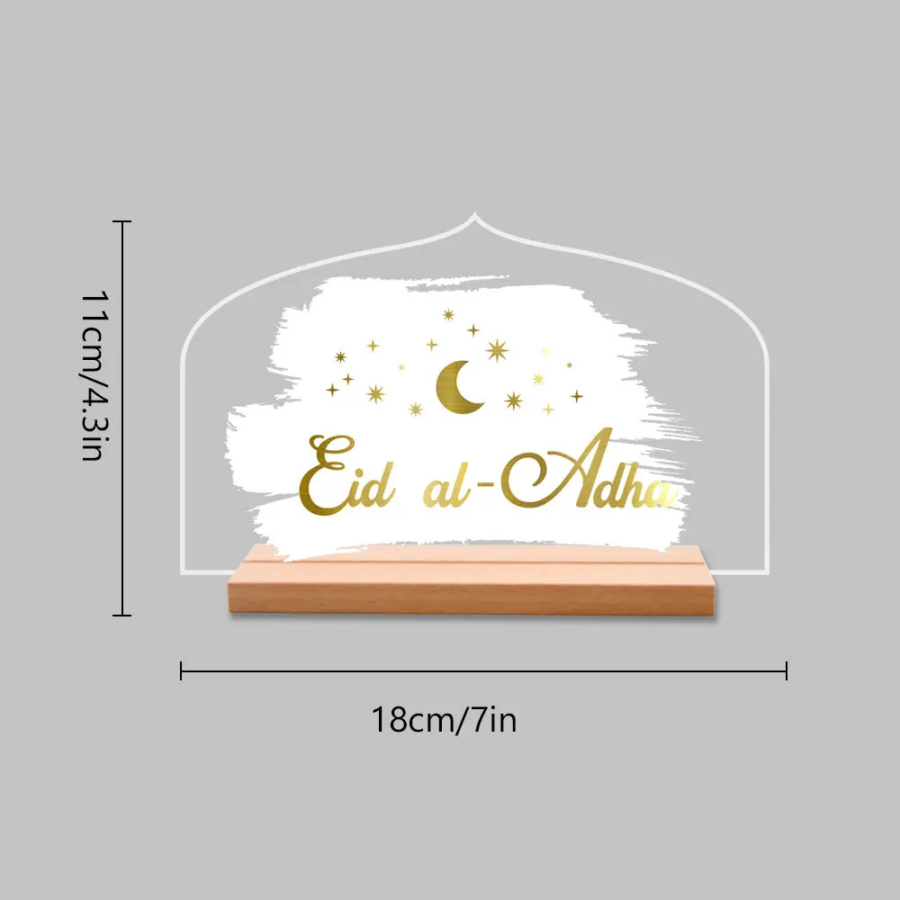 Muslim Islamic Decorations Acrylic Table Stand Eid Ramadan Decoration ...