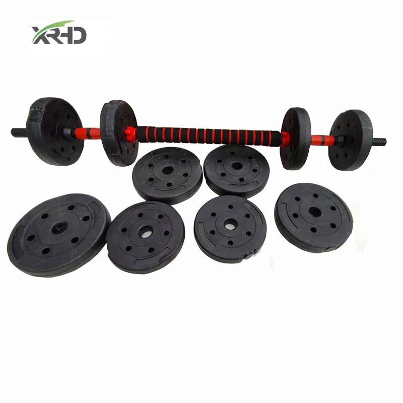 Home Gym Fitness Cement 10-40kg Adjustable Barbell Dumbbell Set Weight ...