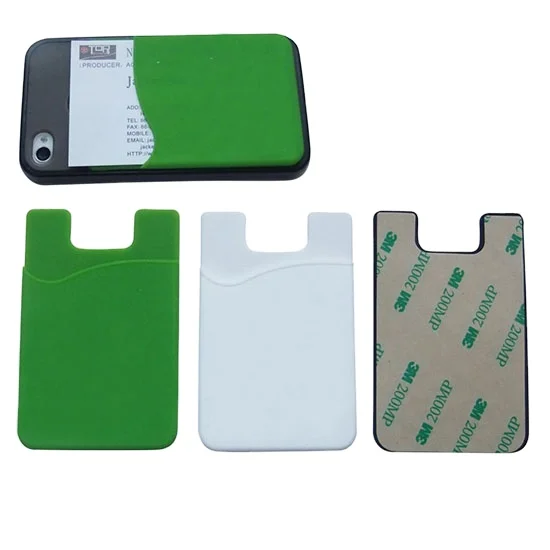 Silicone Cell Phone Wallet Sticky On Mobile Phone Card Holder - Buy ...