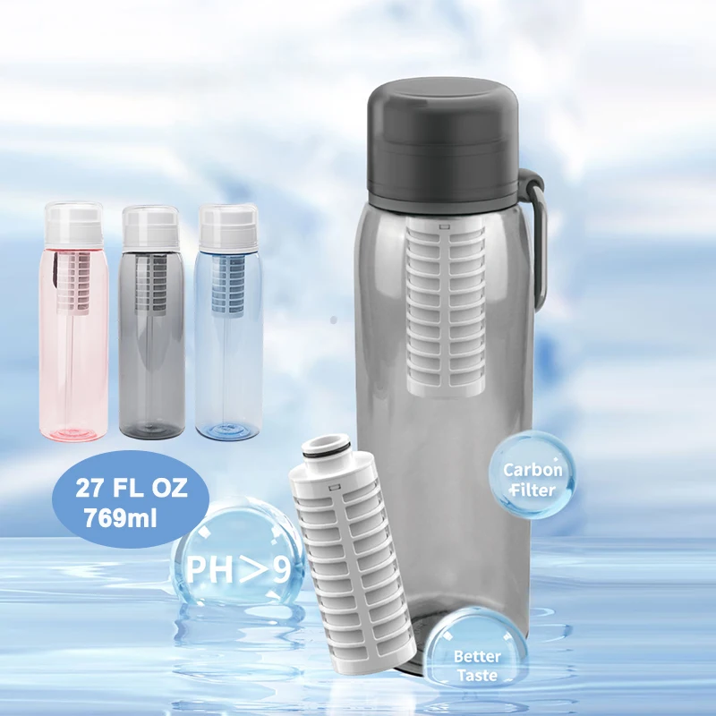 Water Filter Bottle Filtration System Outdoor Sport Easy Filtering ...