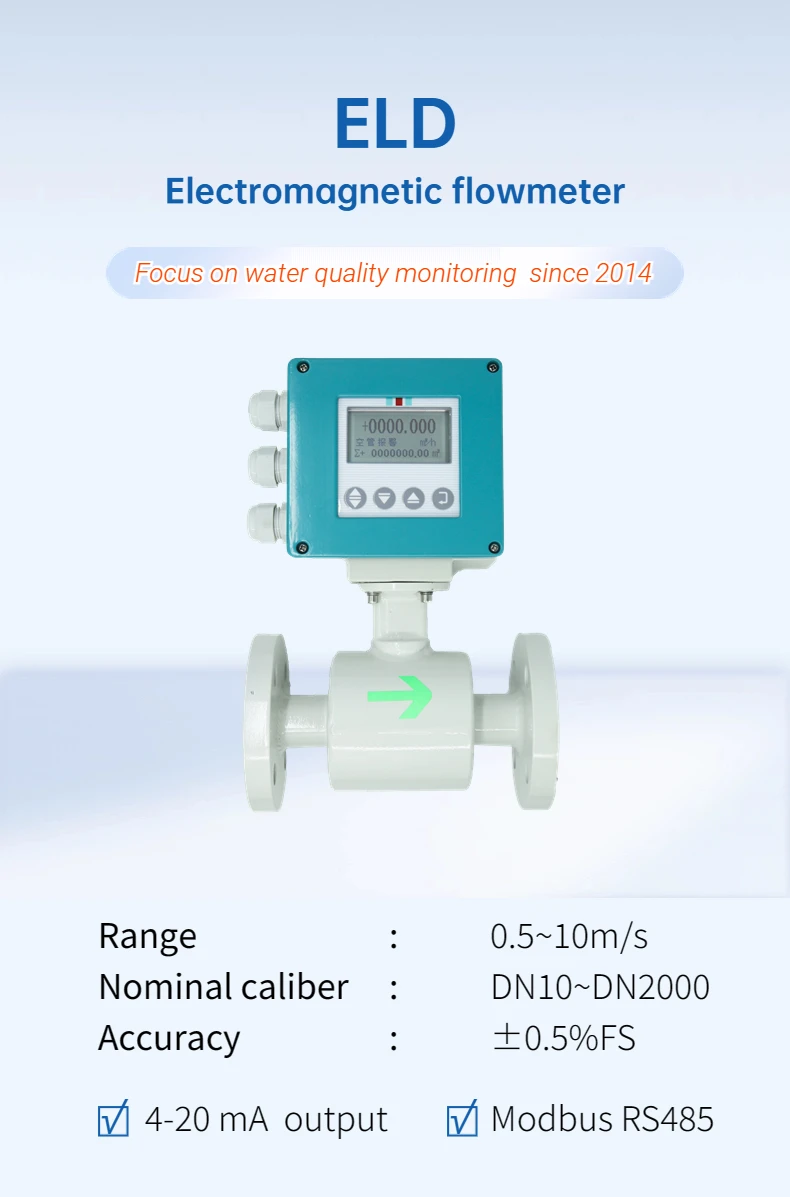 Digital Water Electronic Flow Meter Industrial Intelligent Sewage Water ...